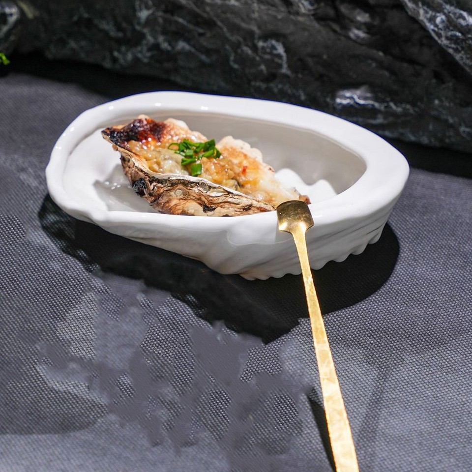 Tray Tableware Home Food Plate Oyster Holder Food Serving Plate Western ...
