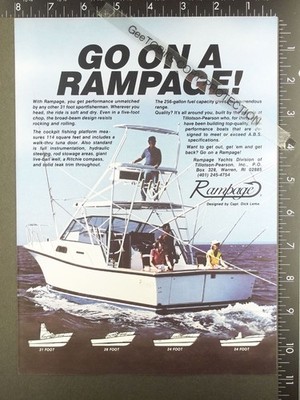 1985 ADVERTISEMENT for Rampage 31 fishing boat | eBay