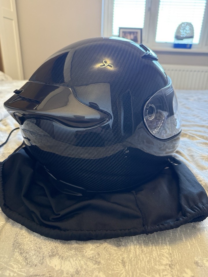Sting 1.3 Carbon Fibre Motorcycle Helmet Full Face Helmet Size M | eBay UK