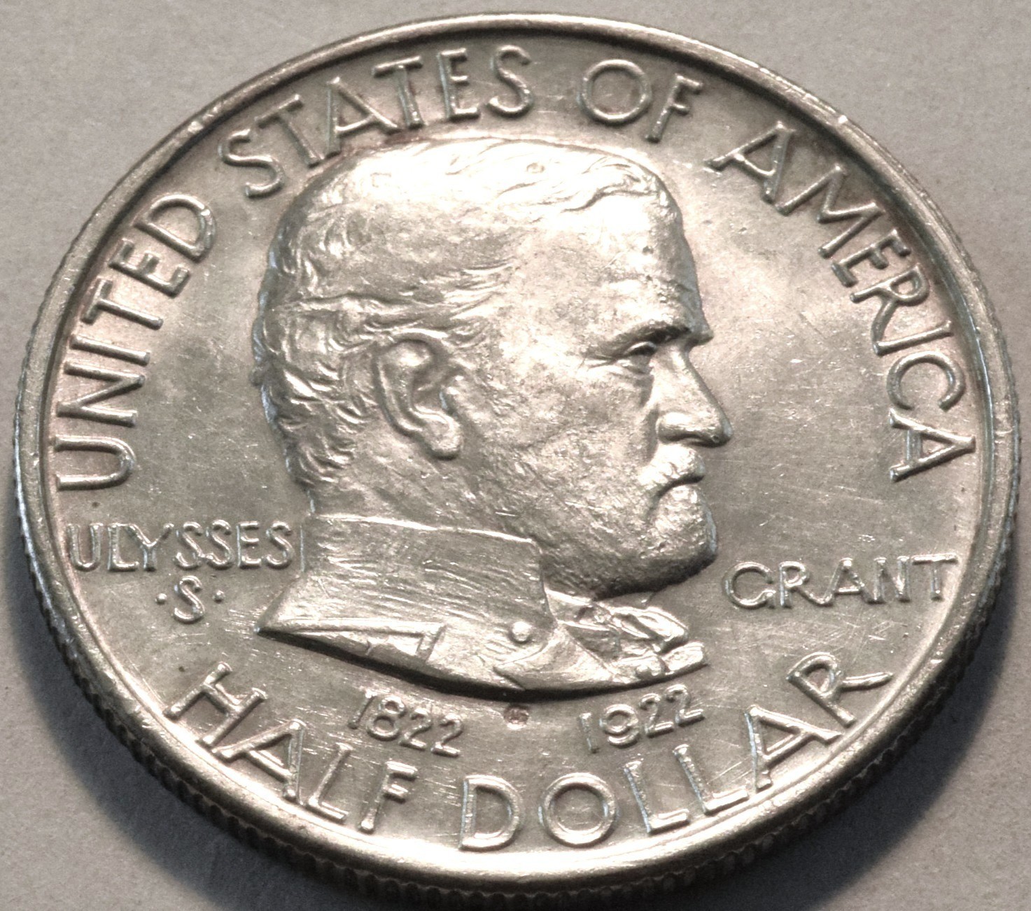 1922 Ulysses S Grant Commemorative Silver Half Dollar Uncirculated ...