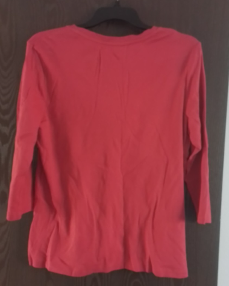 WOMENS MISSES SHIRT ST JOHNS BAY SIZE L COLOR REDDISH PINK 3/4 SLEEVE ...