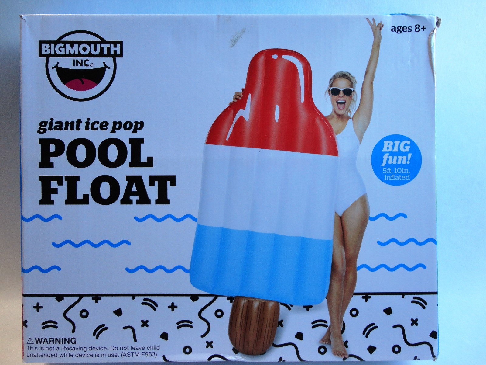 Bigmouth Inflatable Giant Ice Pop Pool Float (BMPF-0004) 5ft 10in Tall ...