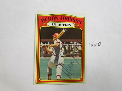 1972 Topps Deron Johnson Autographed Signed Baseball Card | eBay