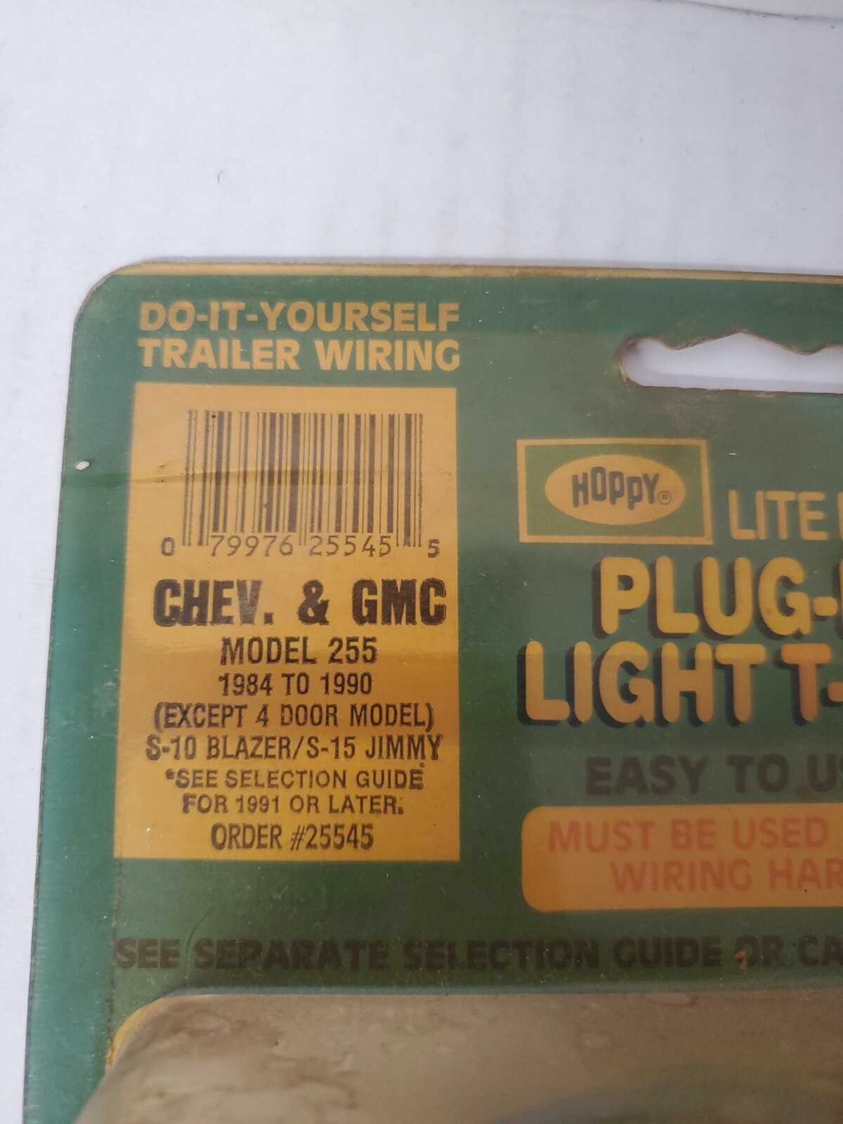 Hoppy (255) 84-91 Plug-In Simple Trailer Hitch Wiring Kit S10 GMC S15 ...