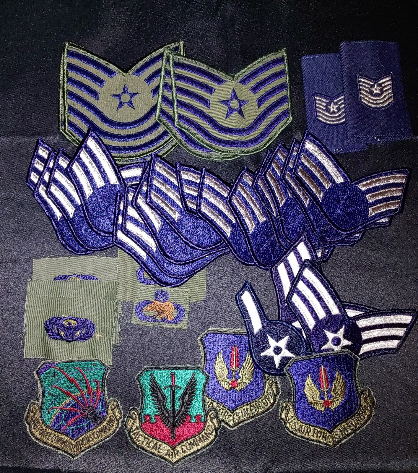 USAF PATCHES LOT ENLISTED RANK USAFE TACTICAL AIR COMMAND | eBay