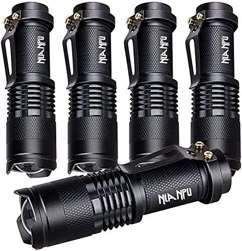 5 Pack SK-68 3 Modes Handheld Mini Cree Q5 LED Flashlight Torch ...