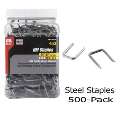 Electrical Wires Stapled To Studs