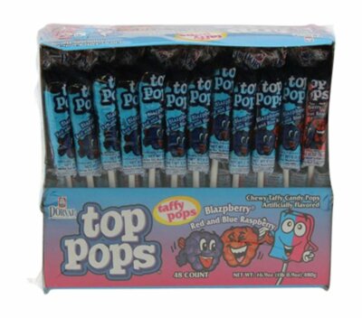 Top Pops Chewy Taffy Pops Blazpberry 16.9 Ounce | eBay