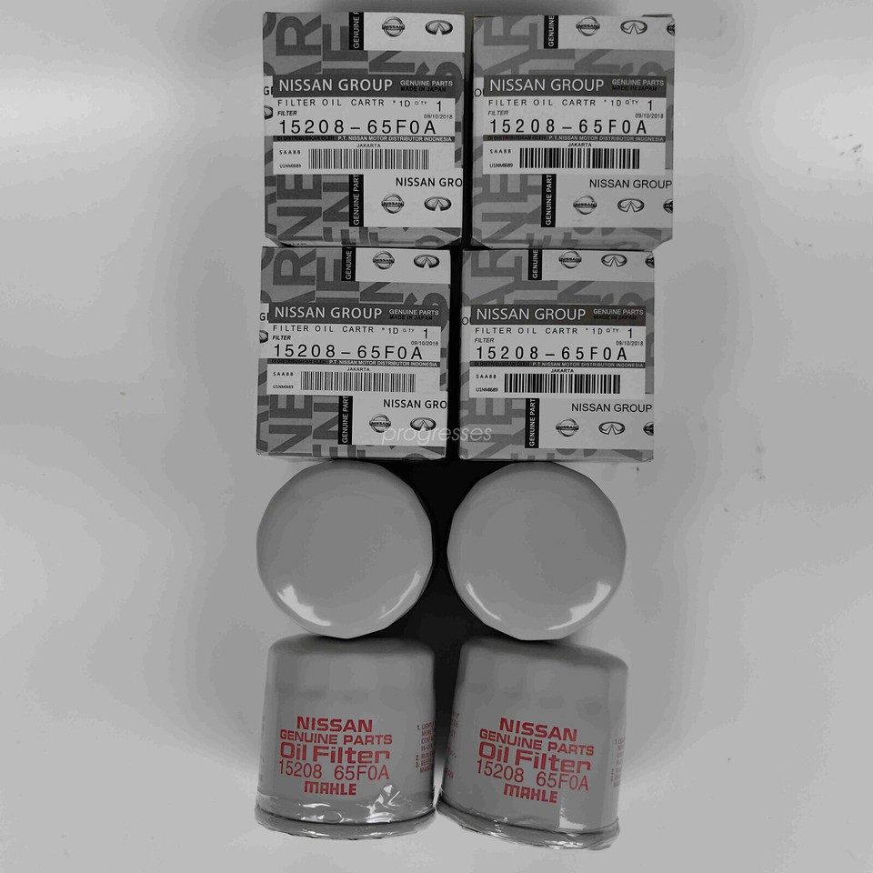 Genuine OEM NiSSAN 4 Pack 15208-65F0A Engine Oil Filter for Nissan ...