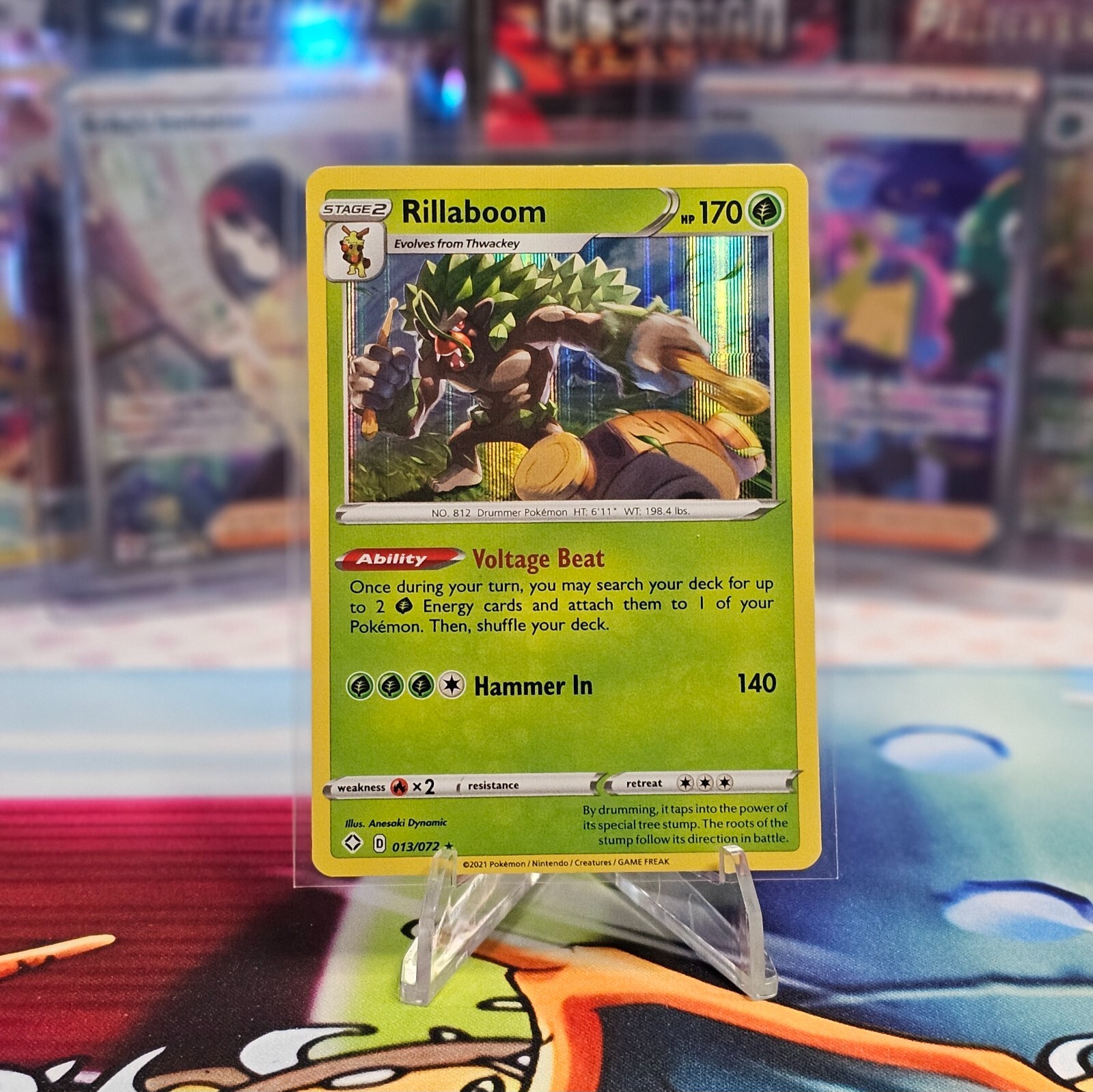 Rillaboom 013/072 - Shining Fates - Holo Rare - Pokemon Card TCG - NM ...