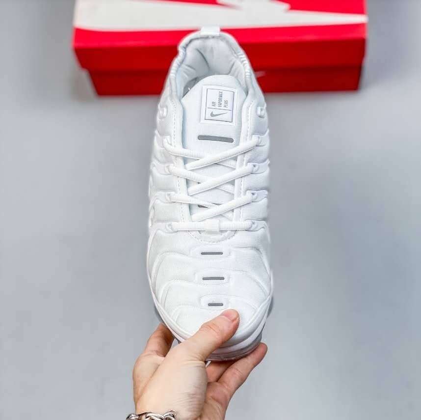 Nike Air VaporMax Plus Tn Pure white Men's sports shoes free shipping ...