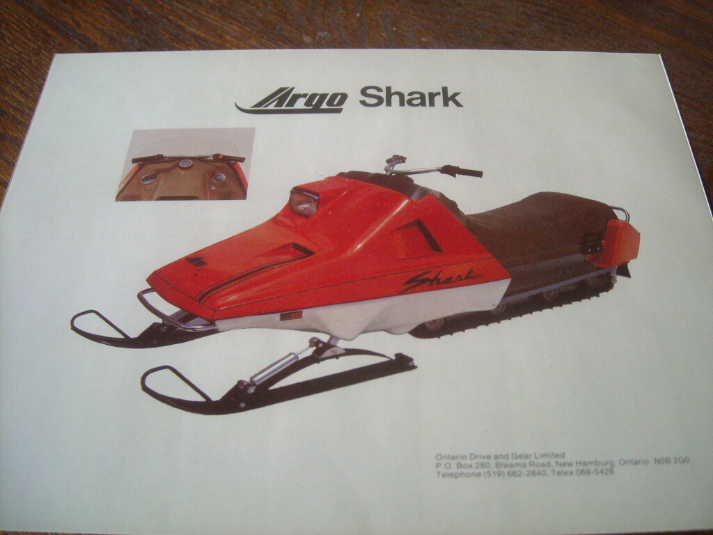 1976 Vintage ARGO SHARK Snowmobile Dealer Brochure | eBay