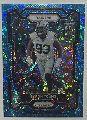 2023 Panini Prizm Byron Young RC #355 No Huddle BLUE DISCO S# 87/95 ...