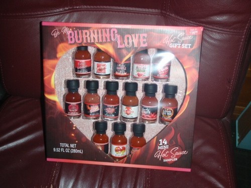 Burning Love 14 Pack Mini Hot Sauce Lovers Gift Set 14 hot sauce ...