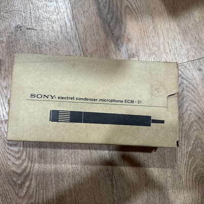 Vintage Sony Ecm-21 Electret Condenser Microphone with accessories NIB ...