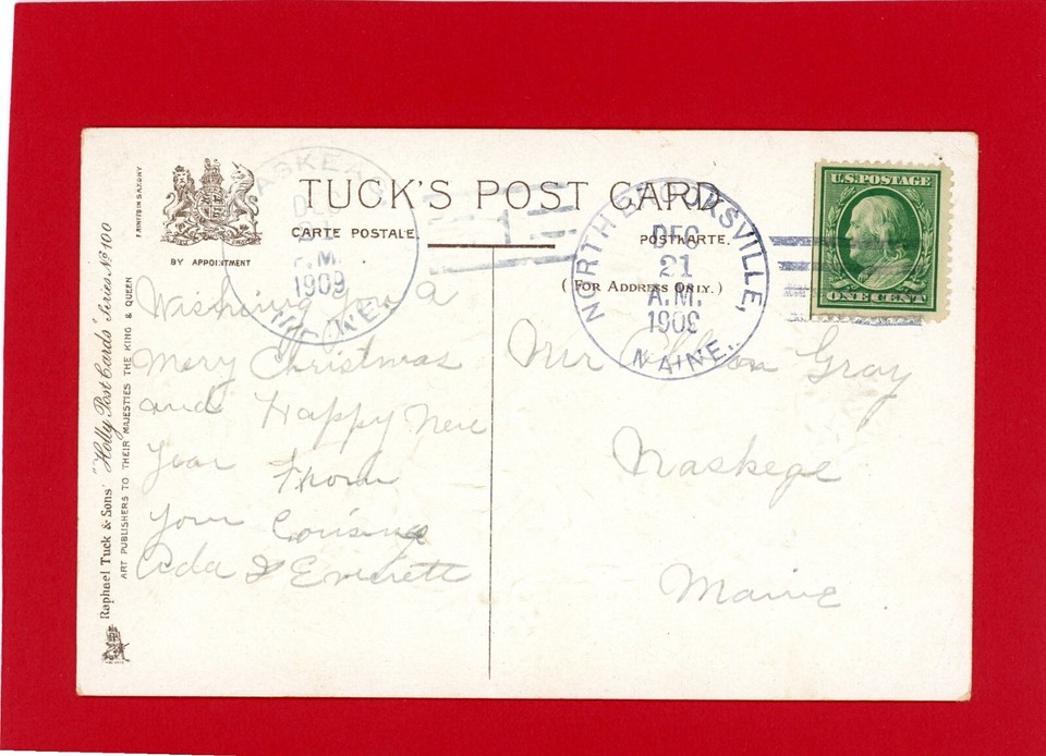 Antique Christmas Greeting Postcard - Raphael Tuck | eBay