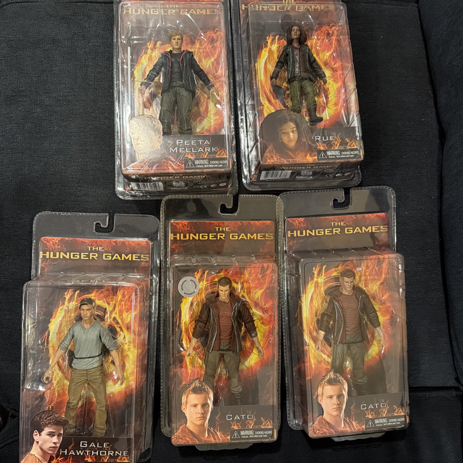 NECA The Hunger Games Action Figure Lot Peeta Gale Cato Rue Sealed | eBay