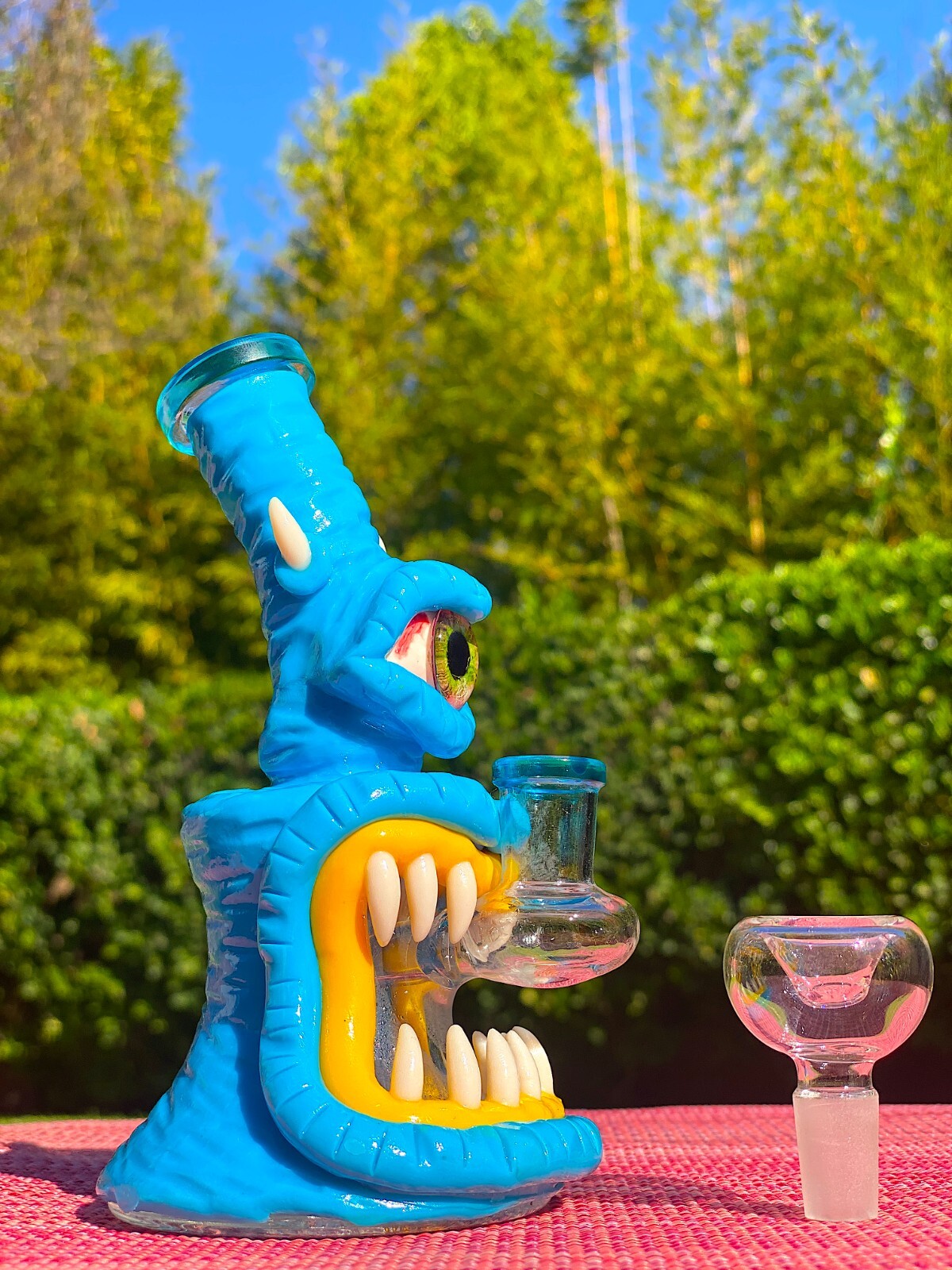 Monster Design 7" Hookah Glass Water Pipe Bong Bubbler W/ Percolator ...