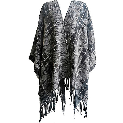 Awst Snaffle Bit Black Plaid Poncho | eBay