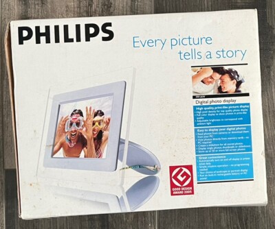 Philips 7" Digital Photo Display Slideshow Frame 7FF1AW/37 7FF1 White ...