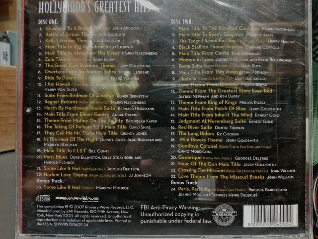 Hollywood's Greatest Hits: Classic Music from the Movies by Various ...