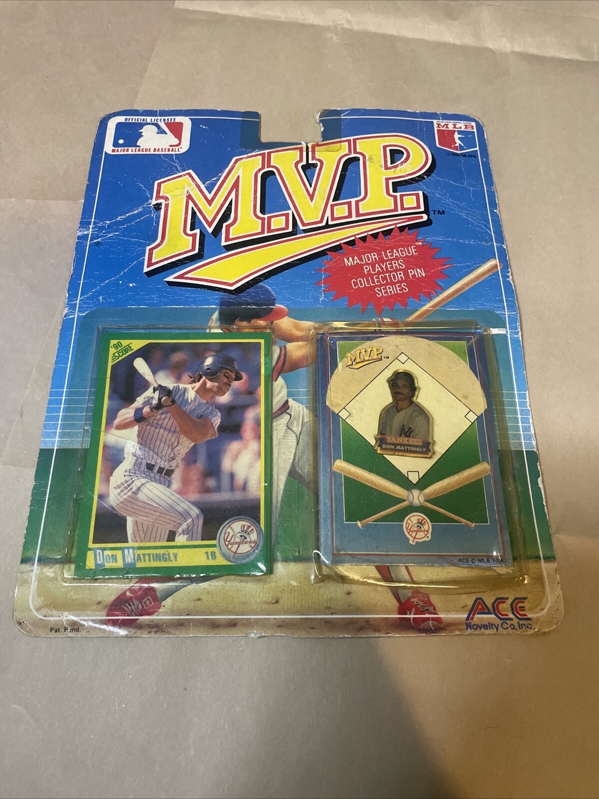 1990 Don Mattingly Score card w/MVP pin by Ace - New York Yankees New ...