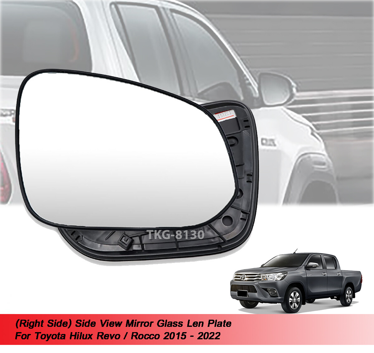 RH Side View Mirror Glass Len Lens For Toyota Hilux Revo 2015 -2019 ...