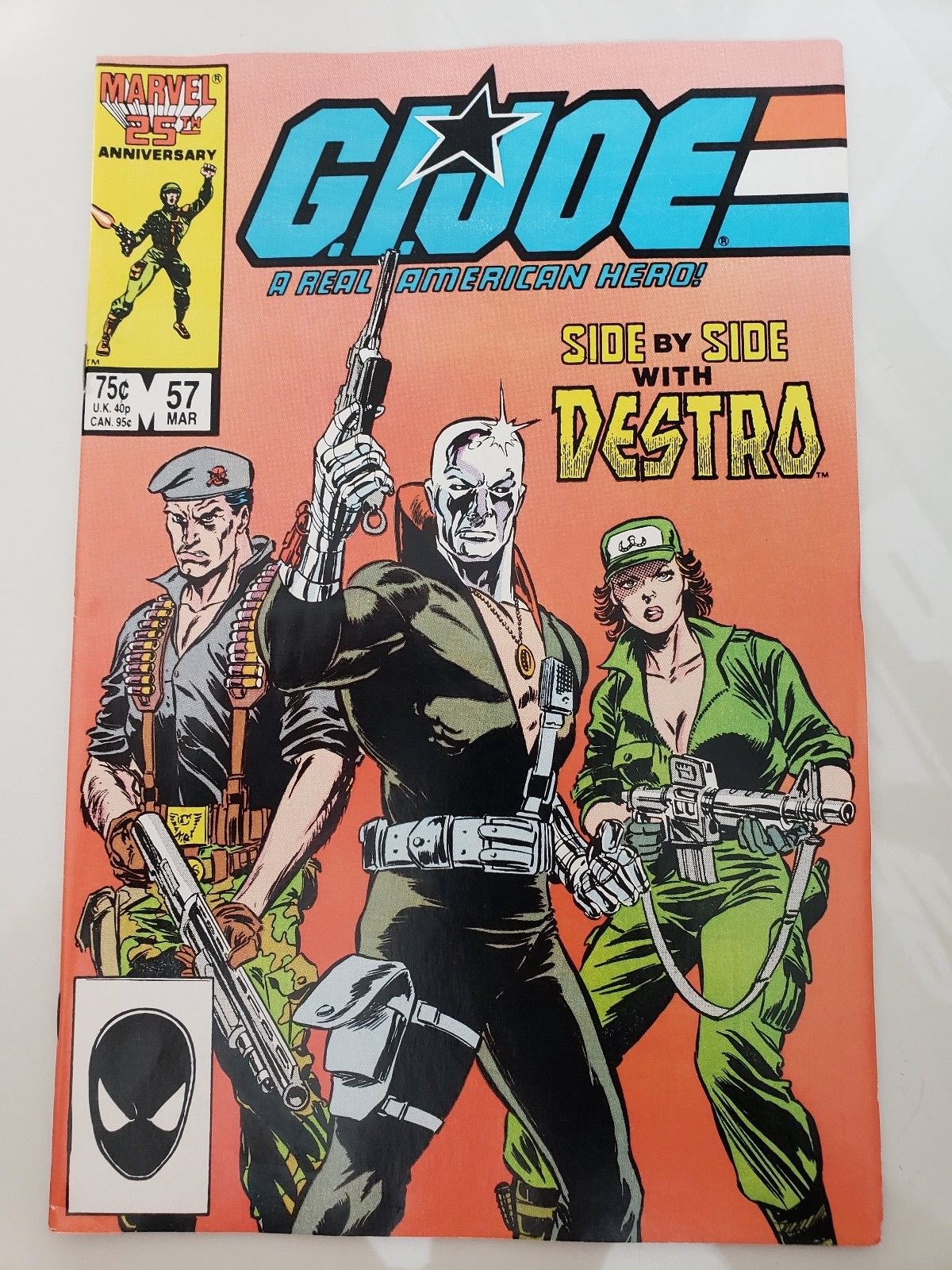 G.I. JOE A REAL AMERICAN HERO #57 (1986) MARVEL COMIC FLINT! DESTRO ...