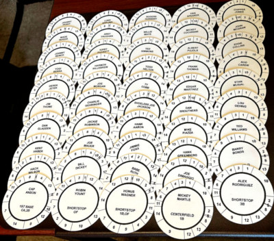 "MONSTER CLASS" HITTERS: 50 pre-cut Cadaco All-Star Baseball Discs | eBay