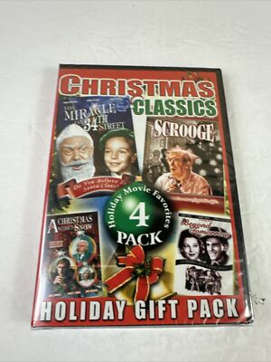 CHRISTMAS CLASSICS 4 DVD Box Set NEW Miracle On 34th Street / Scrooge ...