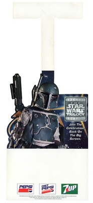 Pepsi STAR WARS TRILOGY SPECIAL EDITION Boba Fett store display shelf ...