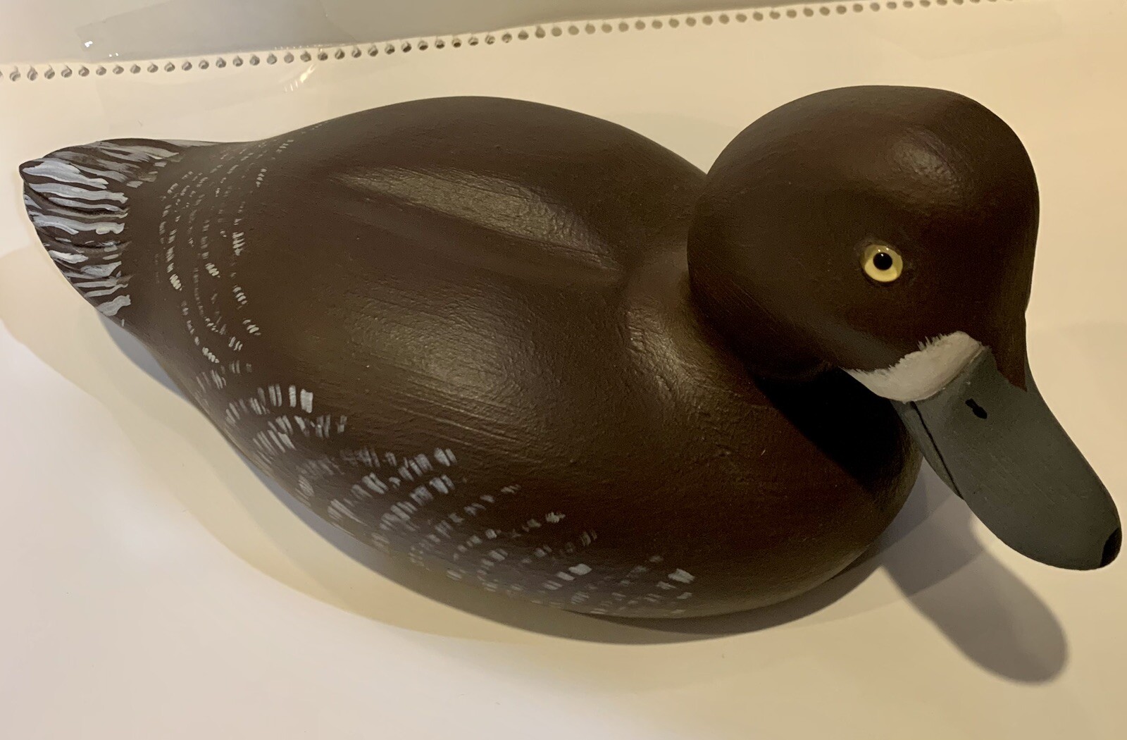 Vintage Handpainted Hollow Larry Marcks Duck Decoy Wooden Gresham WI | eBay