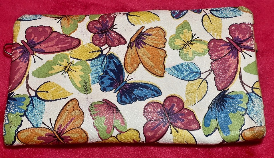 Relic By Fossil Faux Leather Butterflies Clutch Wallet Small Purse Snap ...