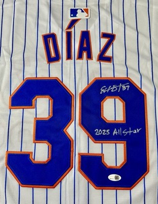 NY METS EDWIN DIAZ SIGNED AUTO JERSEY WITH 2025 ALL STAR INSCRIPTION ...