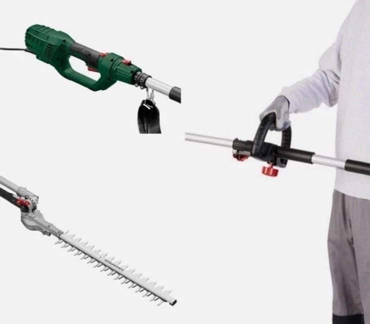 Parkside 710W Long Reach Corded Electric Pole Hedge Trimmer/Pruner ...
