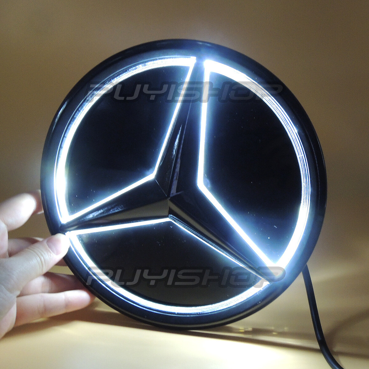 Glowing Led Emblem Star Logo Light For Mercedes Benz C CLA CLS A GLB ...