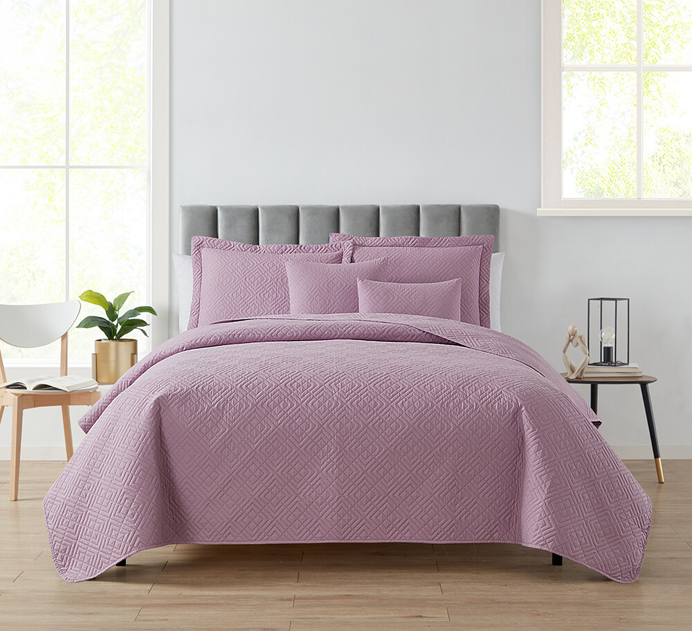 5 Piece Bedspread Coverlet Quilt Set Ultra Soft Lightweight Diamond ...
