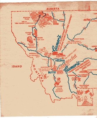 Vintage Table Mat "GAMER'S Drive-In Restaurant & Gamer's Candy" [Butte ...