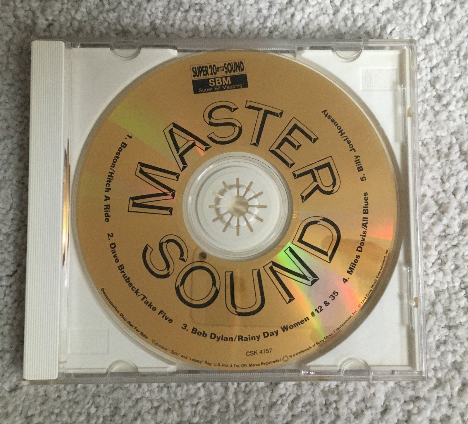 CBS MASTERSOUND SAMPLER Audiophile 24kt Remastered GOLD CD PROMO ONLY ...