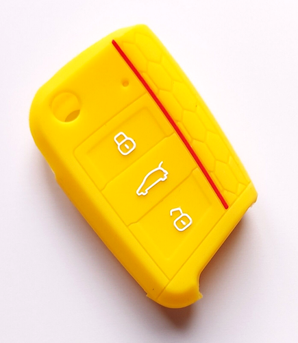 VW KEY COVER GOLF MK7 POLO JETTA SCIROCCO SILICONE 3 BUTTON CASE FLIP ...