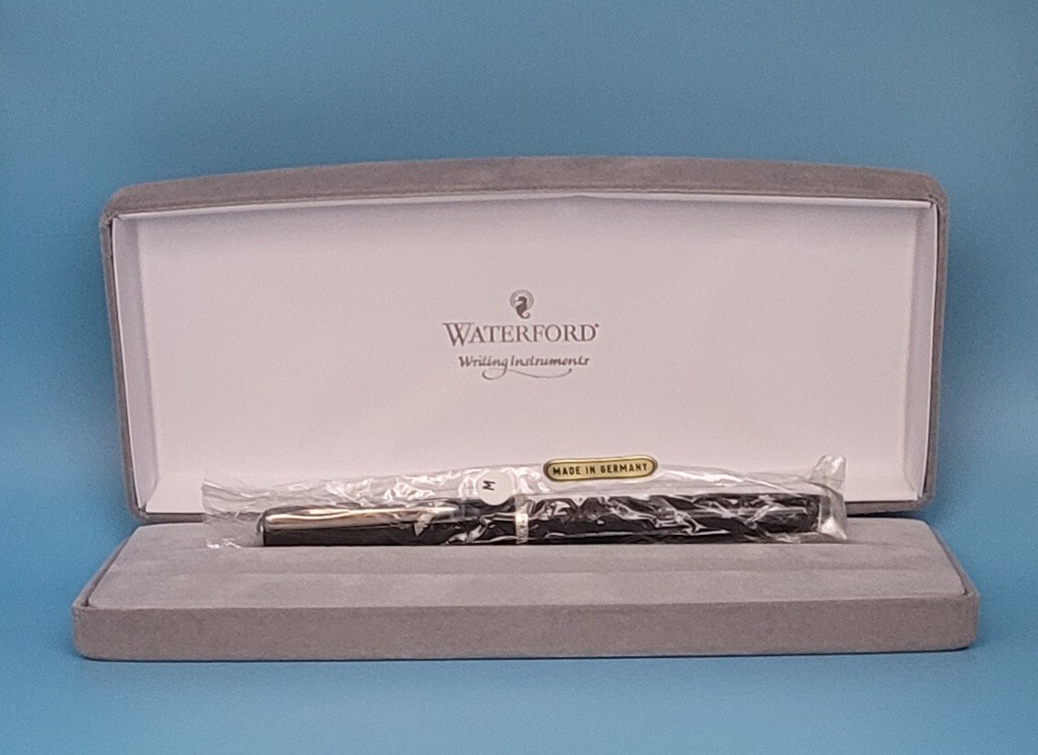 Waterford Writing Instruments Carleton Black Fountain Pen 18 kt. Gold ...