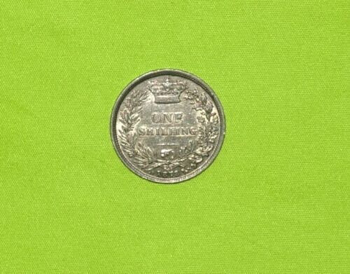 1872 Silver One SHILLING Coin Queen Victoria (1837-01) (5.63grams) Die ...