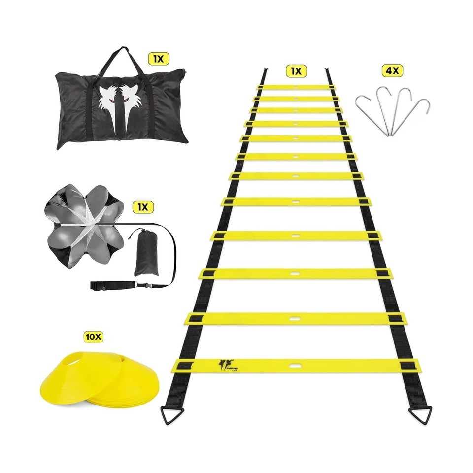 20ft Sports Agility Ladder for Men Women and Kids, Speed Youth Soccer ...