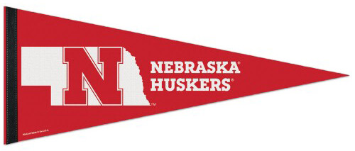 NEBRASKA HUSKERS State-Logo-Style NCAA Team Premium Felt Collectors ...