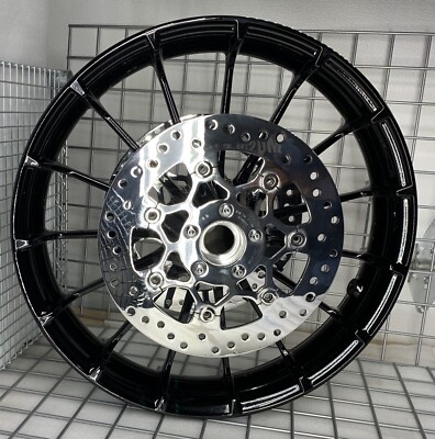Harley Touring Front Talon Rim 2009 -24 GLASS BLACK Wheel & Rotors ...