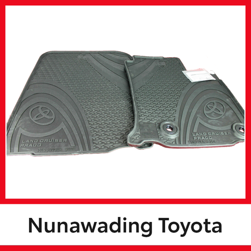 Genuine Toyota Landcruiser Prado 150 Front Rubber Floor Mats Set 8/2009 ...