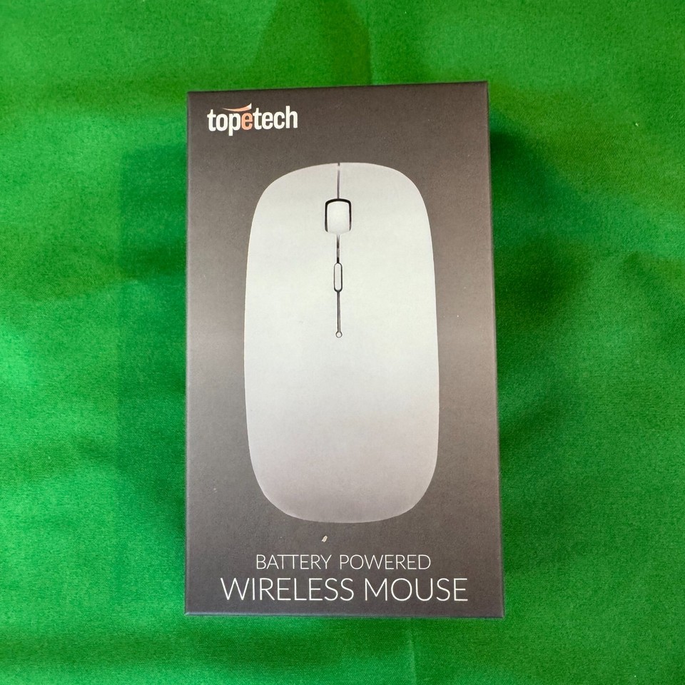 Sleek Portable Wireless Mouse - Bluetooth - Battery Powered - Computer ...
