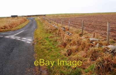 Photo 6x4 Lane junction, fence and field Tenston Looking up the lane ...