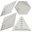 Quilt Quilter's Ruler Hexagon Quilting Ruler Equilateral Traiangle ...
