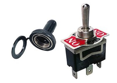 1 PC SPDT ON/ON 3P HD TOGGLE SWITCH 20AMP@125V SOFT RUBBER COVER # 66 ...
